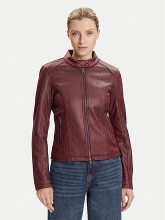 Desigual Jacke aus Kunstleder Basic 25WWEW43 Dunkelrot Regular Fit