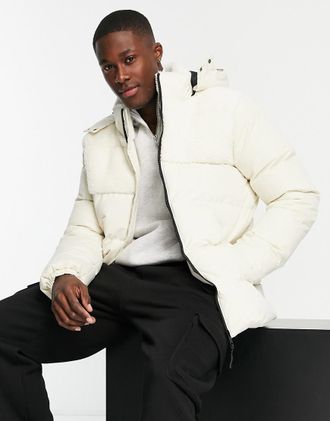 Threadbare Doudoune avec capuche amovible - &Eacute;cru-Blanc