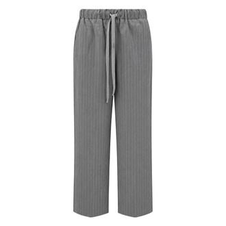 PDR Phisique Du Role Pantalon Large &agrave; Rayures Tennis - Femme - Pantalons - Gris - Taille: 40 FR