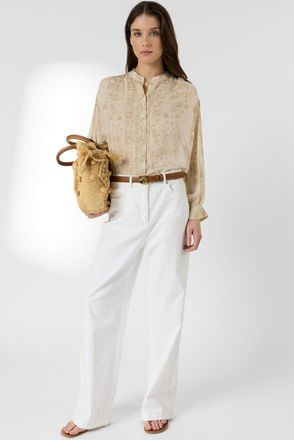 Gerard Darel Chemise &agrave; broderies et col rond - CAELIA - Nude