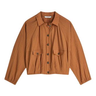 Summum Femme, Blouses et Chemises, Brun, Taille: 42 FR Blouse Veste M&eacute;lange Lyocell