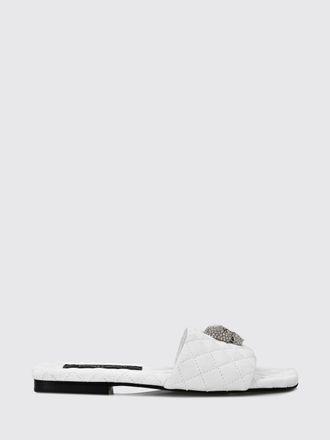 Philipp Plein Mules en cuir matelass&eacute; &agrave; talon bas avec d&eacute;tail Skull