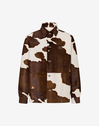 Moschino Veste en peau de poney - Marron