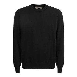 Original Vintage Round-Neck Strickwaren - - Knitwear - Herren - Schwarzk - XL
