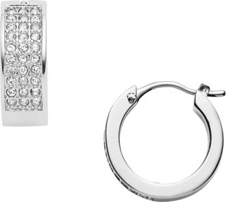 Fossil Ohrringe Für Frauen, 15.4mm X 5mm Silber Edelstahl-Ohrringe, JOF00168040