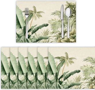 Generic Baum Anlage Platzsets 2 er Set45x205cm Urlaub Bankett Tischsets Waschbar Platzdeckchen K&uuml;che Party Deko abwaschbar & rutschfest Platzset