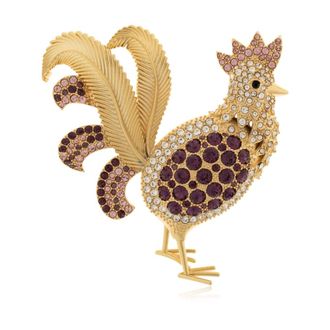 Dolce & Gabbana Rooster Brooch - - Accessories - Herren - Gelb - ONE SIZE