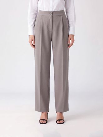Frankie Shop Pantalon large Doyer en cr&ecirc;pe taille haute avec pinces