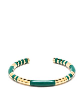 Aurélie Bidermann bracelet jonc à design émaillé - Or