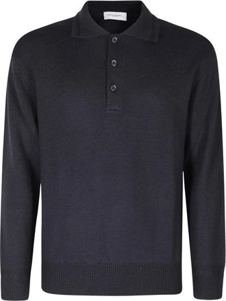 Paolo Pecora Polo aus Merinowolle Doppio Rasato - - Tops - Herren - Blau - XL