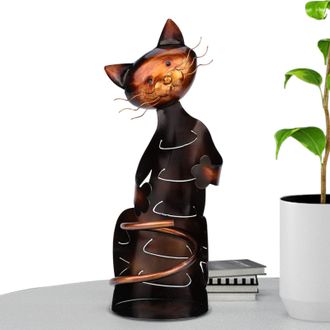 Generico Weinhalter f&uuml;r Katzen - Katzenst&auml;nder auf der Arbeitsplatte, niedlicher Katzenflaschenhalter, dekorative Figur f&uuml;r Weinausstellung, Zubeh&ouml;r f&uuml;r Skulpt