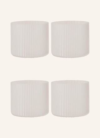 Ferm Living Ferm Living 4er-Set Trinkgl&auml;ser Ripple weiss