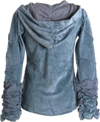 vishes Sommerjacke Samtjacke Hoodie Elfenjacke Cardigan, Ethno, Hippie, Goa Style