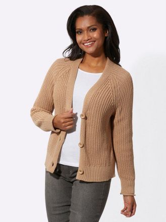 Witt Strickjacke Strickjacke Langarm Rippoptik