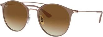 Ray-Ban unisex, Accessoires, Brun, Taille: 52 MM Lunettes de soleil rondes à double pont