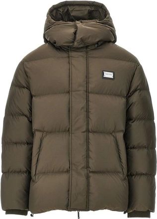 Emporio Armani Doudoune avec plaque logo - Homme - Vestes - Vert - Taille: M