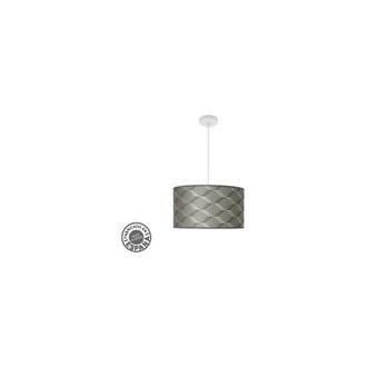 Fabrilamp Fabrilamp - Suspension Fashion 2xe27 blanc/t&eacute;tris gris regx40x40cm avec diffuseur