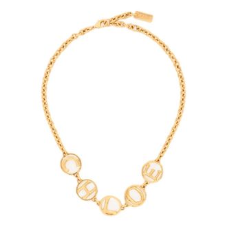 Chlo&eacute; Verstellbare Halskette mit Logo-Plakette - - Accessories - Damen - Gelb - ONE SIZE