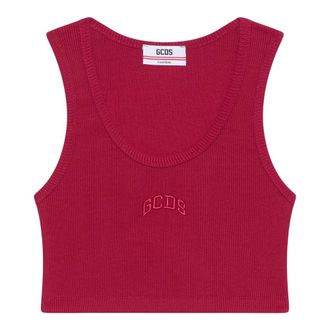 GCDS Rippstrick-Top - - Tops - Damen - Rot - L