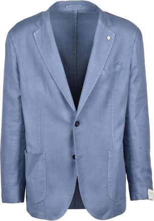 L.B.M. 1911 L.b.m. 1911, Homme, Vestes, Bleu, Taille: 3XL Giacca Stondata