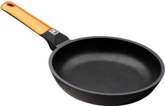 Bra Efficient Orange | Bratpfanne 28 cm, Aluminiumguss mit Platinum Plus-Antihaftbeschichtung, flach, für alle Herdarten einschließlich Induktion geeignet