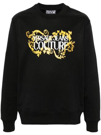 Versace Jeans Couture sweat en coton à logo imprimé - Noir