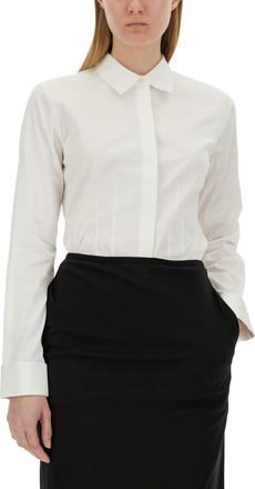 Helmut Lang Poplin Fitted Cotton Shirt - White