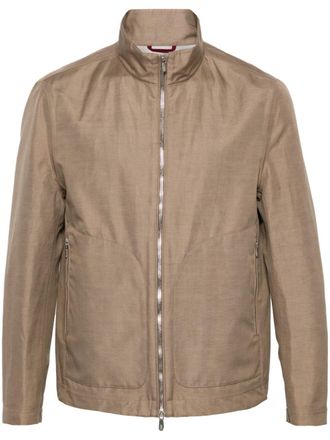 Brunello Cucinelli veste zipp&eacute;e &agrave; col montant - Tons neutres