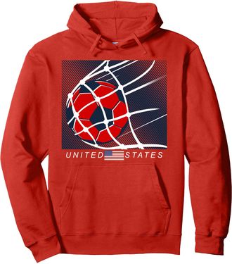 Trendy Apparel United States USA Flag Goal Scoring Poster Pullover Hoodie