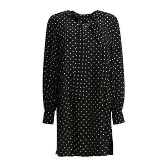 Valentino Polka Dot Bow Neck Dress - - Dresses - Damen - Schwarzk - S