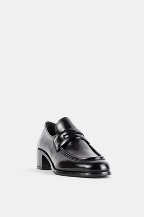 Churchs Womens Mocassins Prudence En Cuir De Veau Poli Fum&eacute; Noir Black Loafers