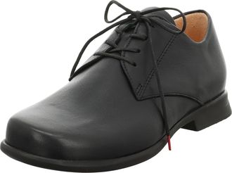 Think Damen Pensa chromfrei gegerbte nachhaltige Halbschuhe, SCHWARZ 0000