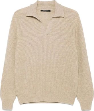 Tagliatore Homme, Pulls, Beige, Taille: L Polo En Laine
