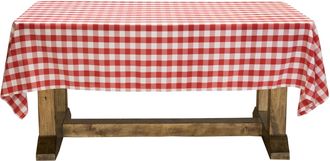 Lann's Linens Premium Tischdecke, kariert, rechteckig, Polyester-Stoff, 152,4 x 31,8 cm, Rot/Wei&szlig;