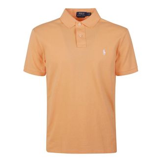 Ralph Lauren Geripptes Poloshirt - - Tops - Herren - Orange - S