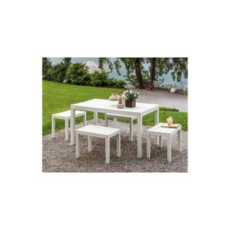 Progarden Table dextérieur - Blanc 138x80x72h cm