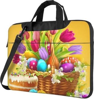 Generic Sac pour ordinateur portable de 15,6, avec bandouli&egrave;re, housse de protection antichoc pour ordinateur portable de P&acirc;ques pour homme et femme, multicol