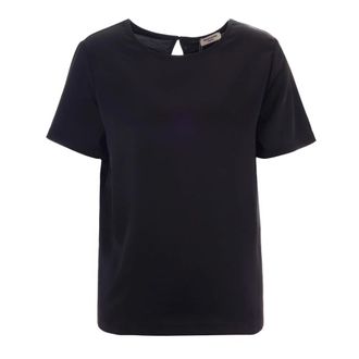 Max Mara Gilbert Satin T-Shirt - - Tops - Damen - Schwarzk - M