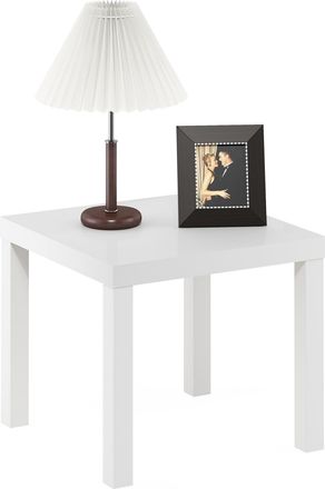 Furinno Classic Homey Quadratischer Beistelltisch, Wei&szlig;