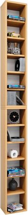 MID.YOU Mid.you Cd-Regal, Buche, Holzwerkstoff, 10 F&auml;cher, 21x183x20 cm, Wohnzimmer, Regale, CD & DVD-Regale