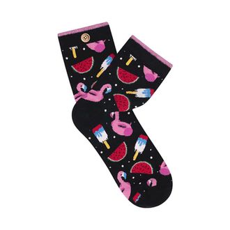 Cabaia Femme, Sous-vêtements, Multicolore, Taille: ONE Size Chaussettes dété boutonnées douces et confortables