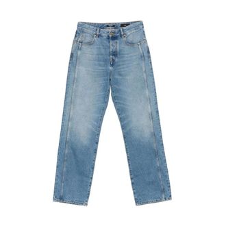 Balmain Homme, Jeans, Bleu, Taille: W31 Jean droit d&eacute;lav&eacute; coupe ample