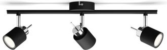 Philips Meranti 3-er Deckenspots (35 W), elegante Wandleuchte mit drei flexiblen Spots, GU10 Leuchte ohne Leuchtmittel, schwarz