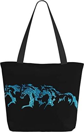 AOOEDM Sparkling Horse Ladies Shopping Bag 13x11x7in.Le cadeau parfait pour la Saint-Valentin.Cest de la Saint-Valentin pour maman, fille, &eacute;pouse, etc