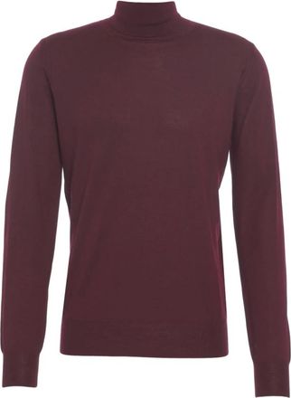 Paolo Pecora Homme, Pulls, Brun, Taille: M Tricot Classique Rosso Pull à Col Roulé