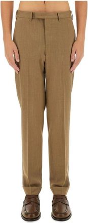 Pantaloni Torino Homme, Pantalons, Beige, Taille: L Pantalon de costume en laine lavable Techno