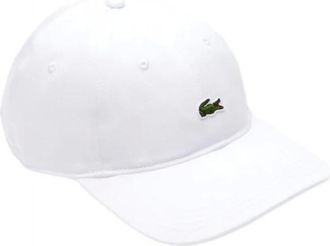Lacoste unisex, Accessoires, Blanc, Taille: ONE Size Small Logo Unstructured Cap