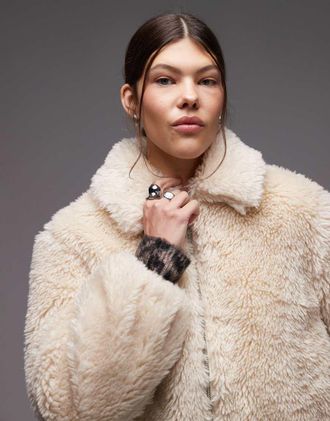 Levi's Ellie - Veste en fausse fourrure - Blanc