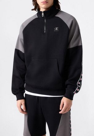Champion Sweatshirt Sports-inspired Interlock Half Zip Sweatshirt with Tape detailing komfortabler Schnitt, sportlicher Stil, Rundhalsausschnitt