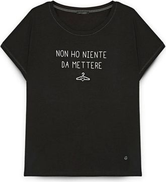 Fiorella Rubino Damen, Oberteile, Schwarzk, SGröße